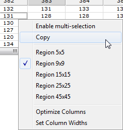 Mira Pro x64 User's Guide - Pixel Table Pane